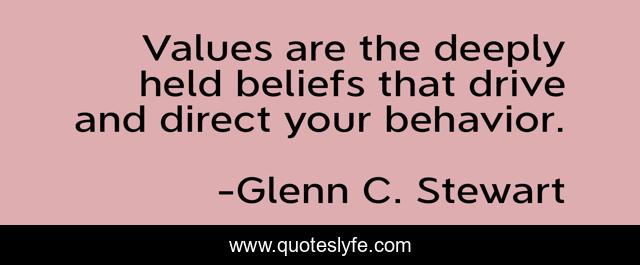 Values are the deeply held beliefs that drive and direct your behavior ...