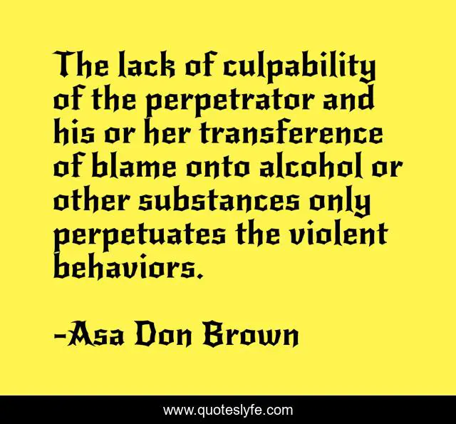 The lack of culpability of the perpetrator and his or her transference ...