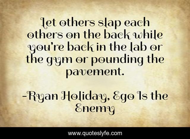 Let others slap each others on the back while you're back in the lab o ...