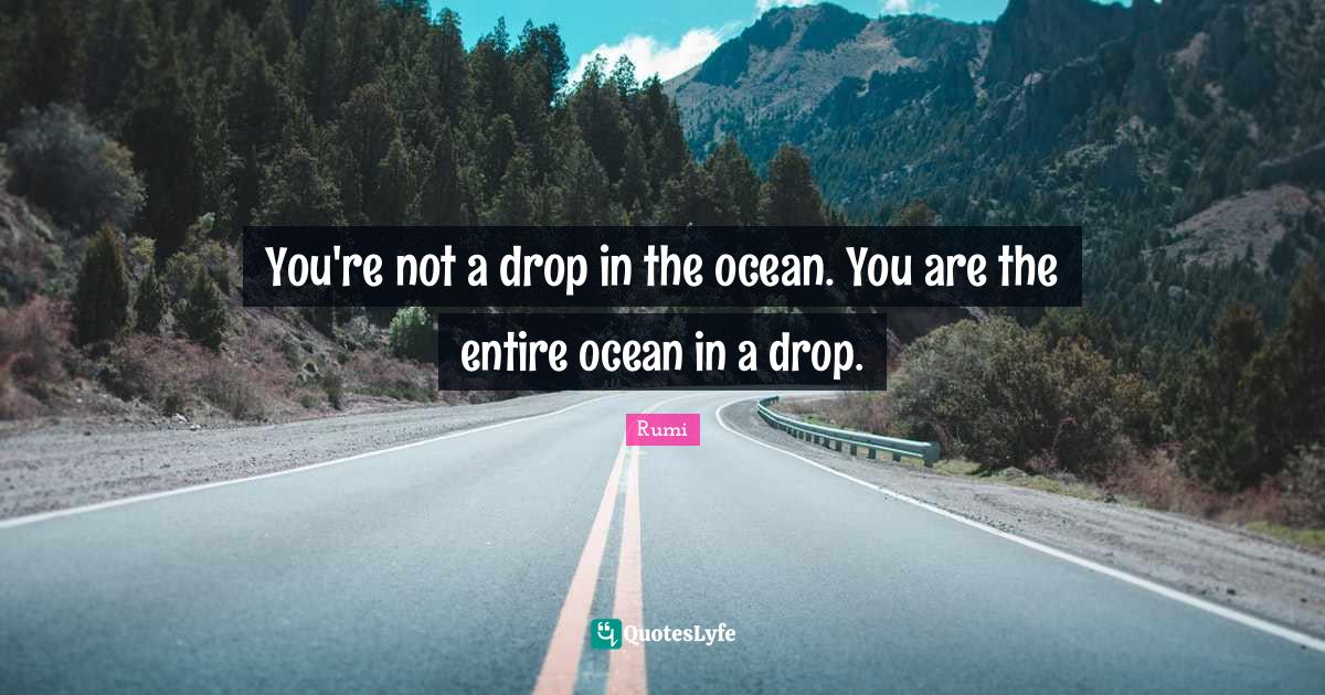 You re Not A Drop In The Ocean You Are The Entire Ocean In A Drop You re Not A Drop In The Ocean You Are The Entire Ocean In A Drop
