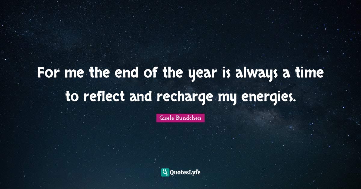 For me the end of the year is always a time to reflect and recharge my ...